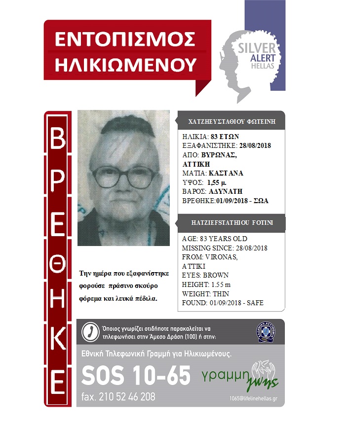 ΑΙΣΙΟ ΤΕΛΟΣ ΣΤΗΝ ΠΕΡΙΠΕΤΕΙΑ της κας Φωτεινής Χατζηευσταθίου | Γραμμή Ζωής